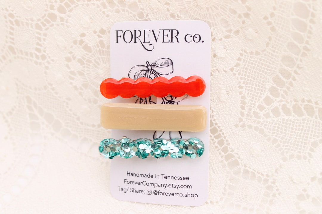 Princess Merida Sparkle Clips/ Brave/ Teal Glitter Alligator Clips ...