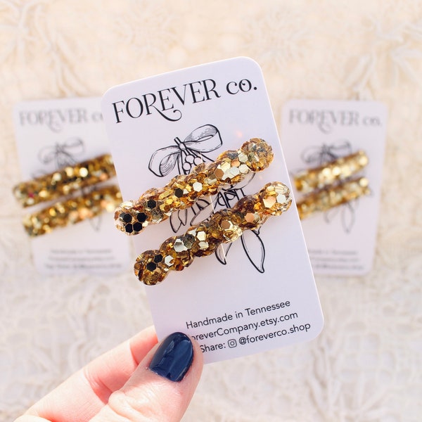 Gold Glitter Clip - Etsy