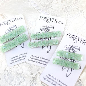 Mint Green Hair Clip - Etsy