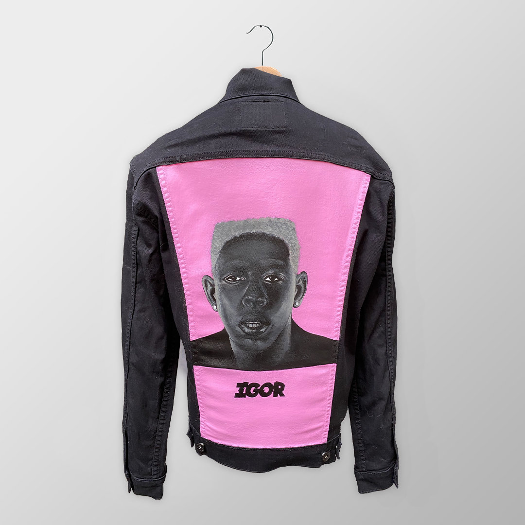 Hand-painted Igor by Tyler, the Creator on Levi's Denim Jacket - Etsy