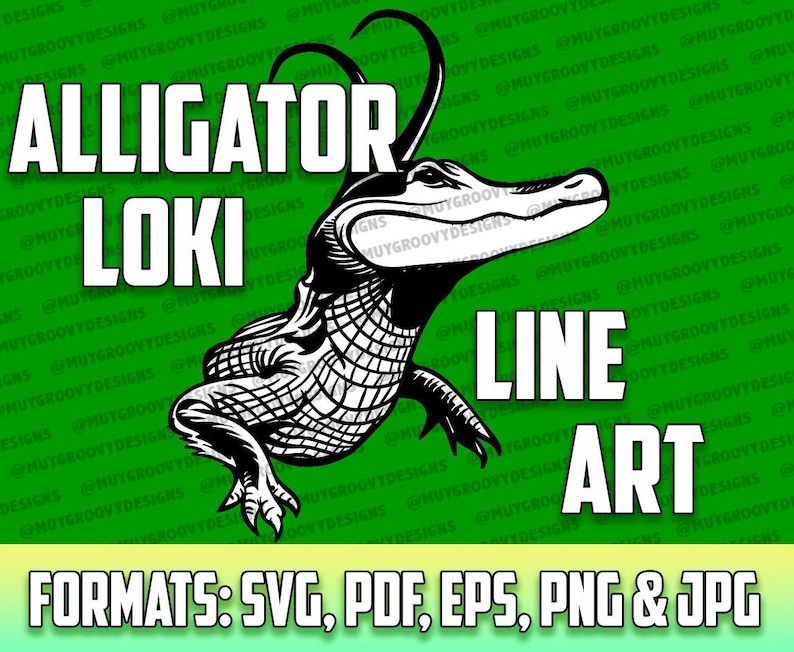 Alligator Loki Lokigator Loki Variant Line Art Digital - Etsy