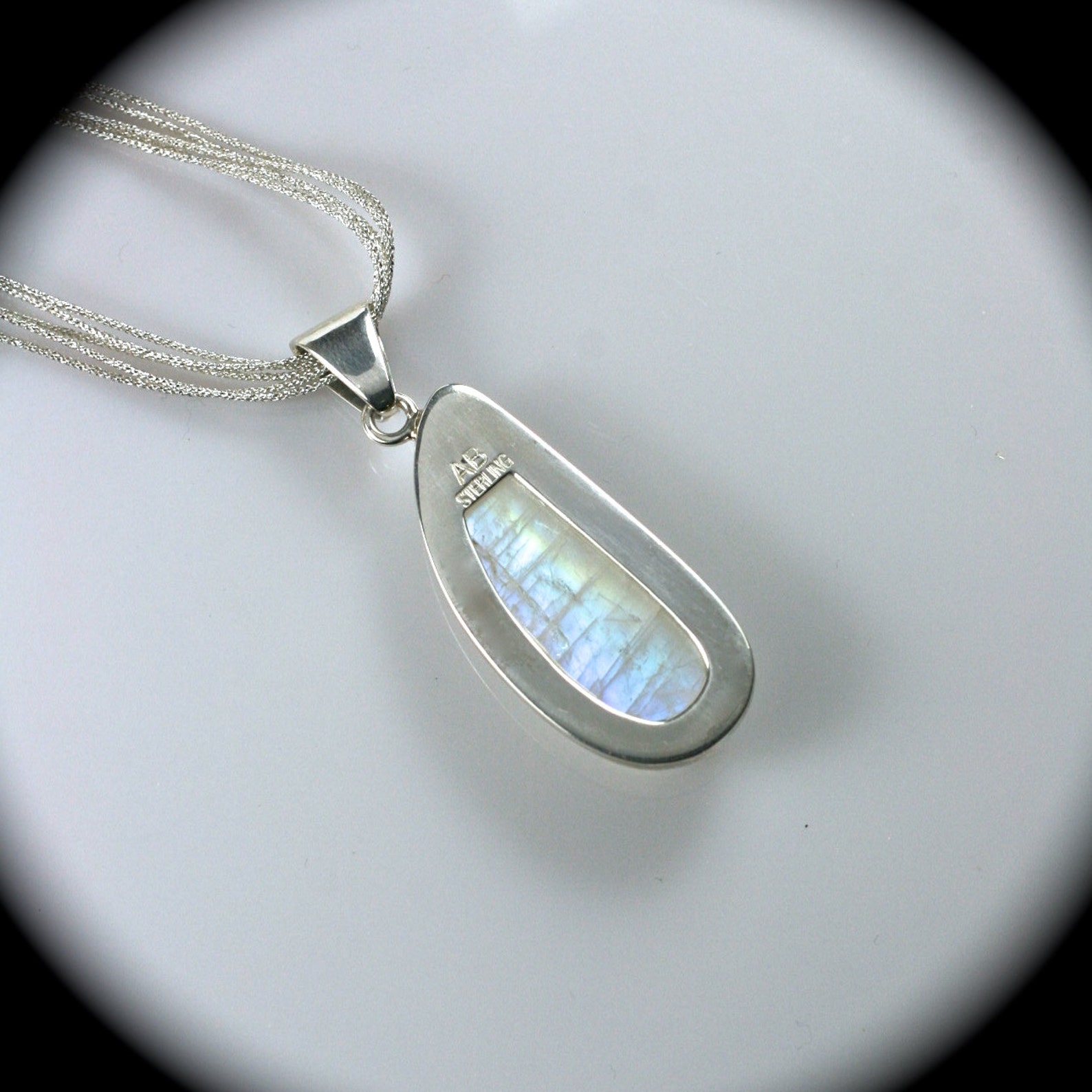 Moonstone Sterling Silver Pendant 54x19mm - Etsy