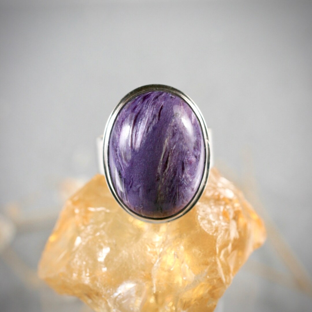 Charoit Sterling Silber Ring Gr. 8 - Etsy Österreich