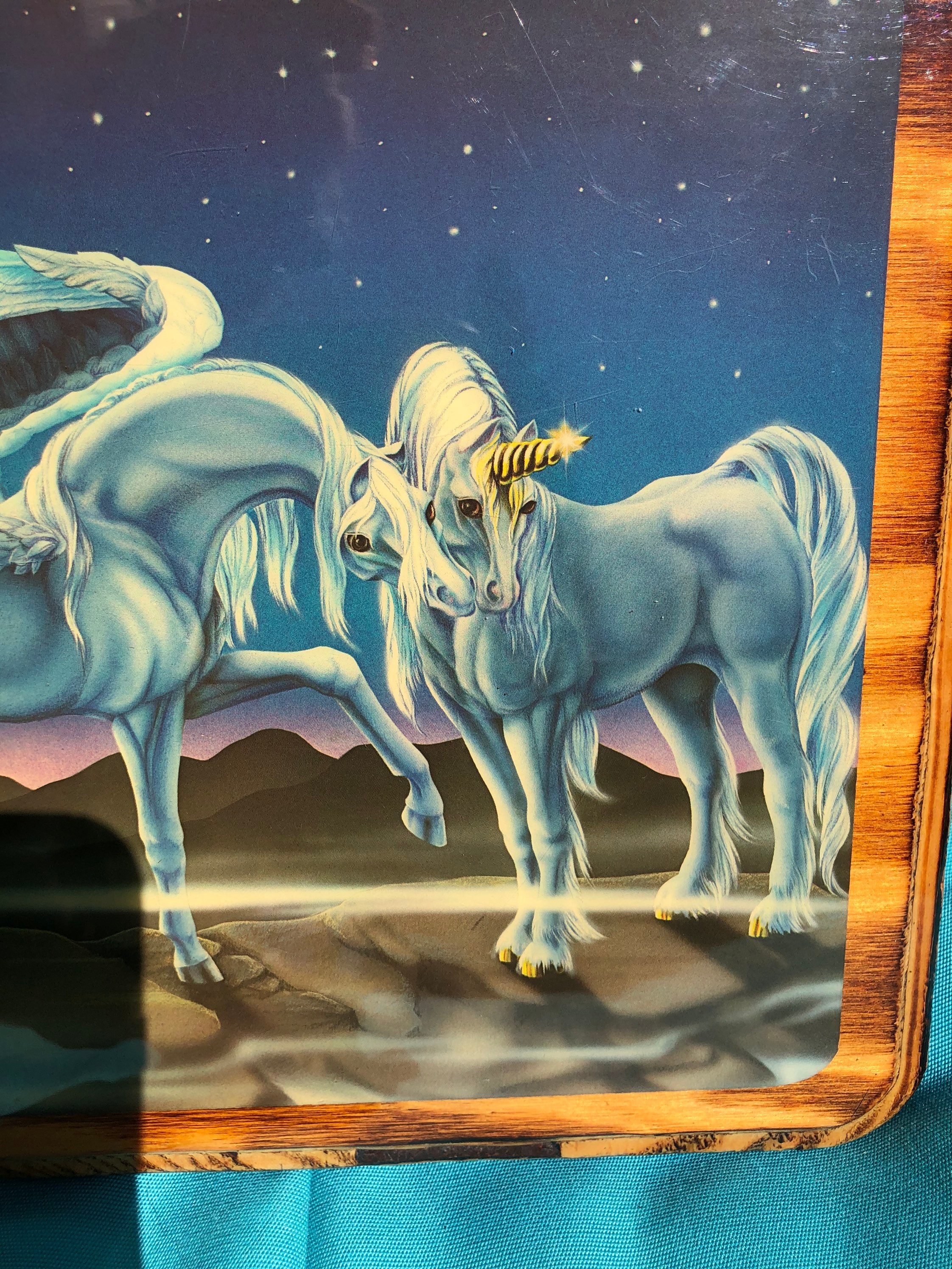 Vintage Pair of Unicorn Wooden Wall Art Sue Dawe Retro Fantasy ...