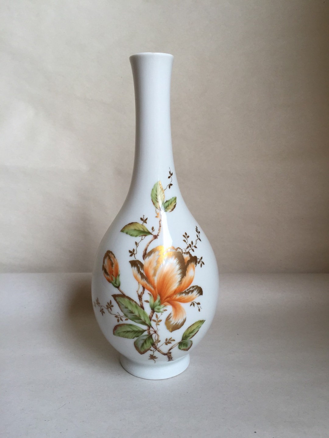 Vintage AK Kaiser Simone Vase European Floral Pattern Vase West Germany ...