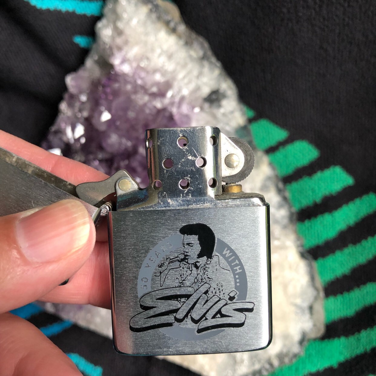 Vintage 50 Years with Elvis Presley Zippo lighter Elvis - Etsy.de