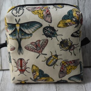 Period Privacy Handmade Boxy Pouch Bag, Zipper Pouch, Butterflies, Moth ...