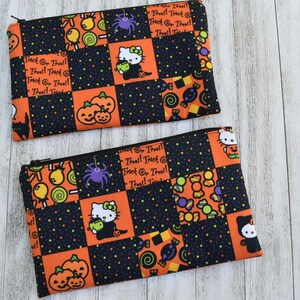 Kitty Halloween Pencil Makeup Pouch, Project Pouch, Frankensteins ...