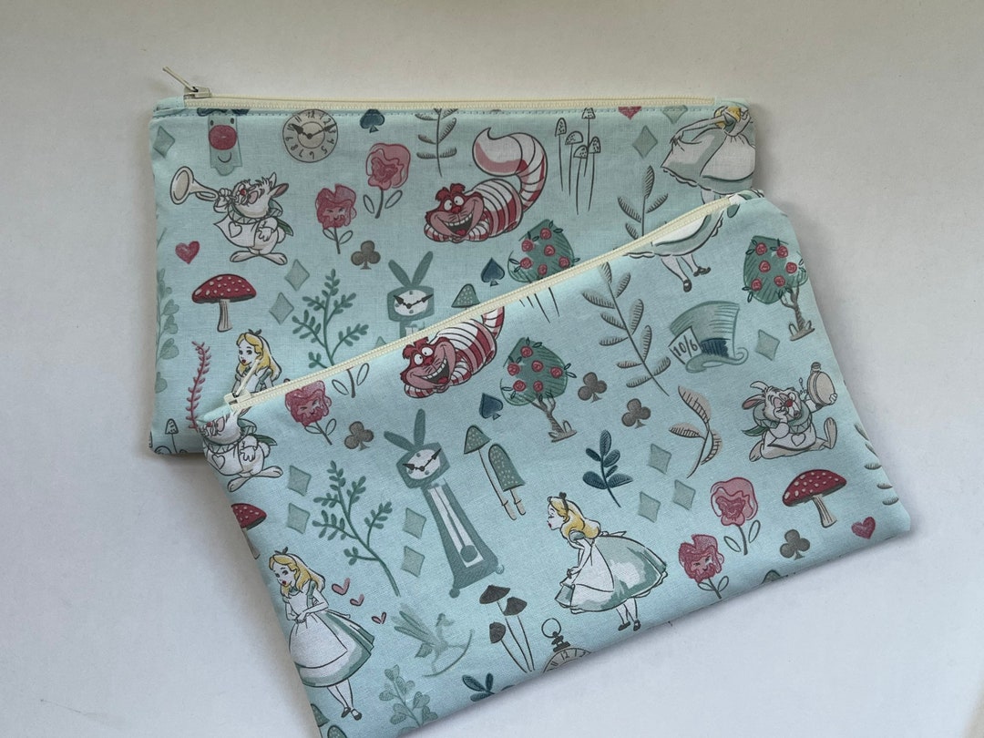 Alice in Wonderland Handmade Pouch Bag, Pencil Pouch, Organizer, Makeup ...