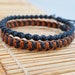 Set of 2 Black & Rust Brown Friendship Macrame Unisex Bracelet, Knotted ...