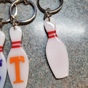 Custom Bowling Pin Keychain Backpack Purse Clip 2.5 Resin Acrylic Jumbo ...