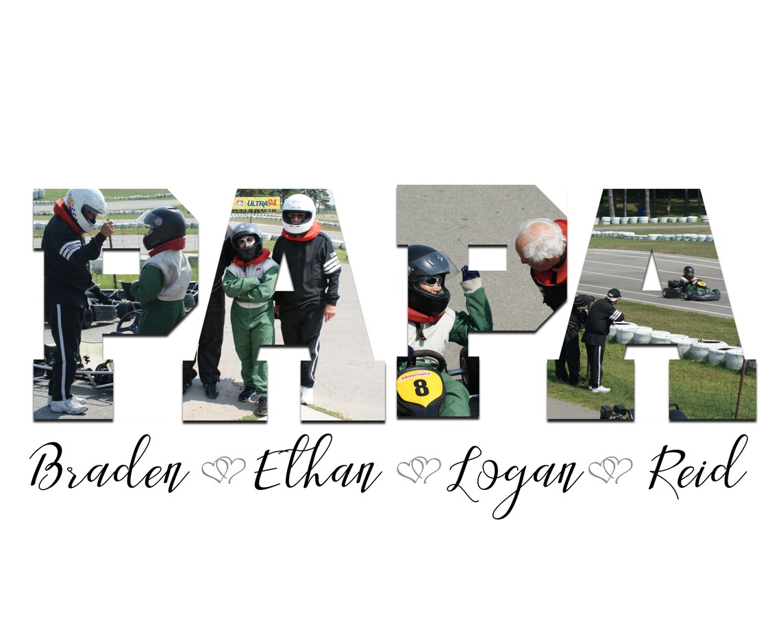 DAD Father's Day Gift Word Art Collage Picture Digital Image 8x10 ...