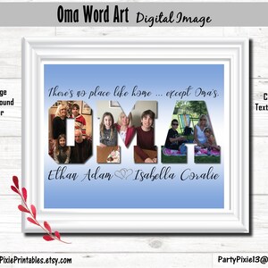 Oma Mother's Day Gift Word Art Collage Picture Digital Image 8x10 ...