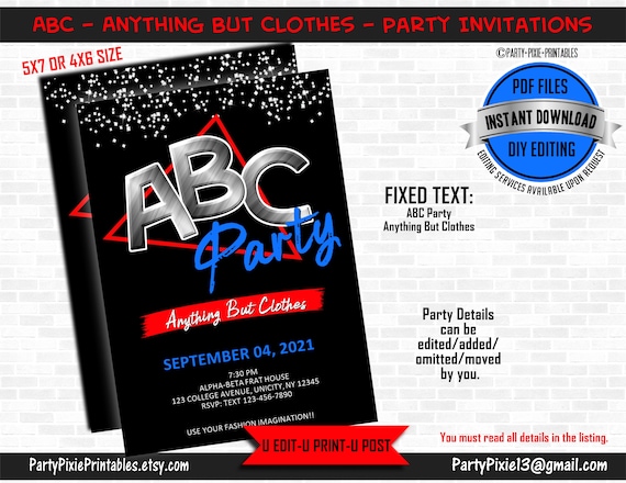 Abc Party Flyer