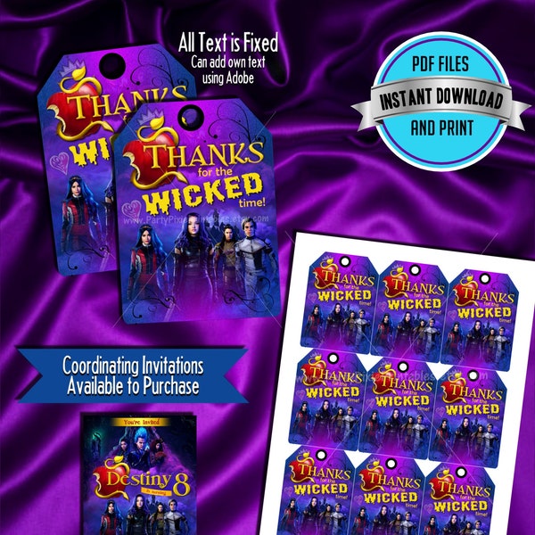 Party Favor Tags - Etsy