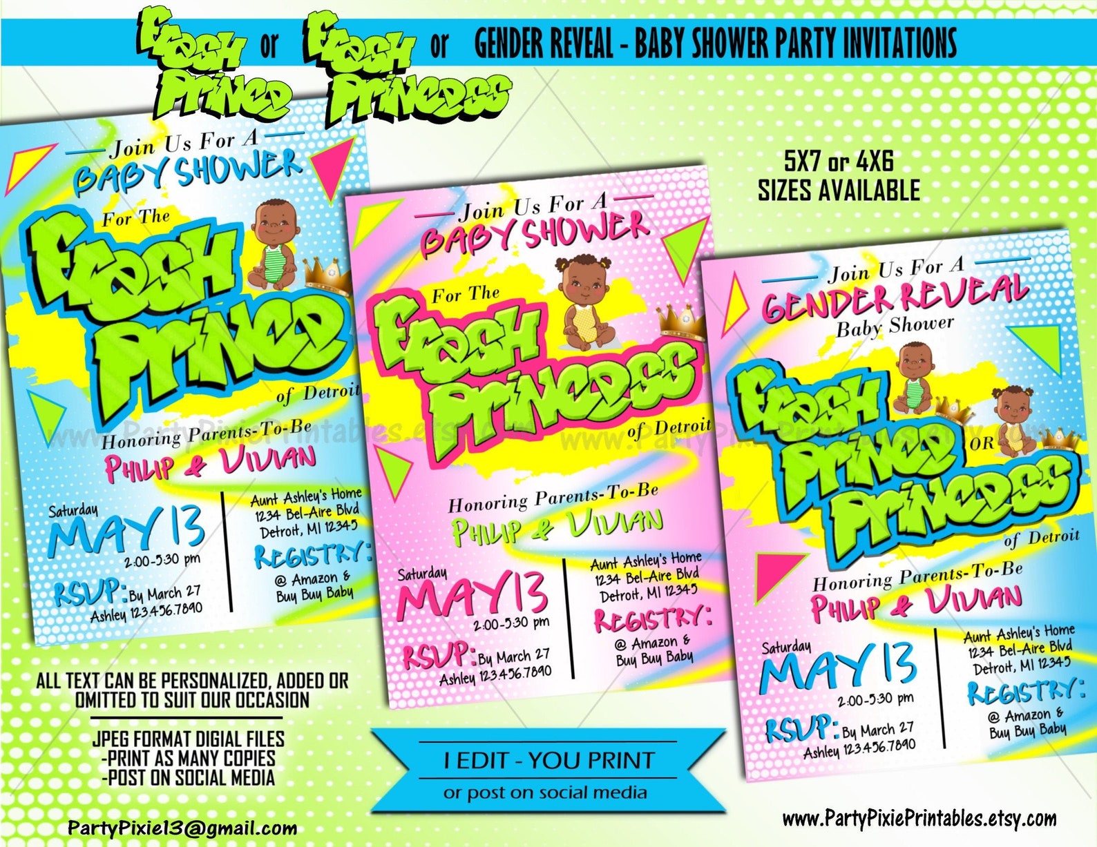 Fresh Prince Princess Baby Boy Girl or Gender Reveal Baby - Etsy