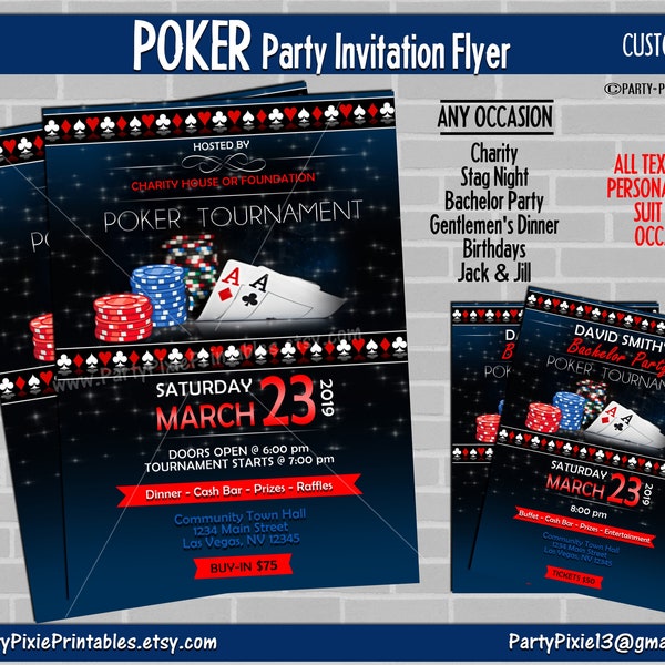 Poker Invitation - Etsy