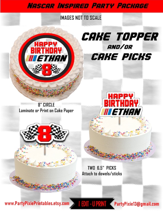 Invitaciones De Cumpleaños De Nascar Para Imprimir Invitación De