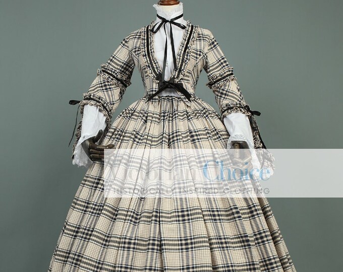 Victorian Dickens Fair Christmas Caroler Caroling Dress, Civil War ...