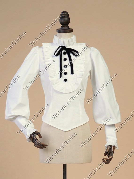 White Ladies Victorian Edwardian Vintage Shirt Suffragette - Etsy