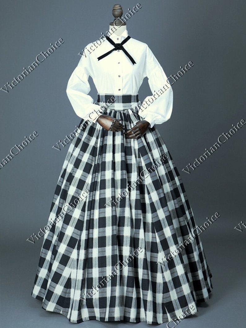 Victorian Dickens Village Caroler Caroling Tartan 3PC Dress ...