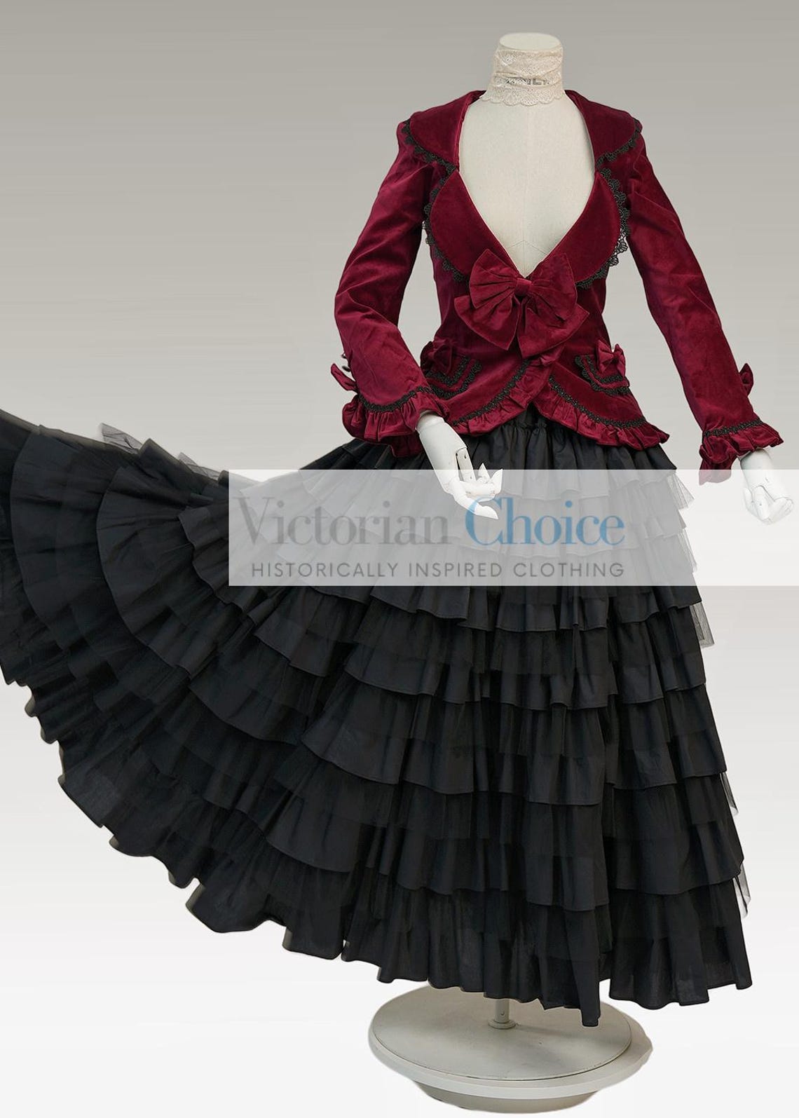 Victorian Edwardian Gothic Vintage Burgundy Blazer Steampunk Riding ...