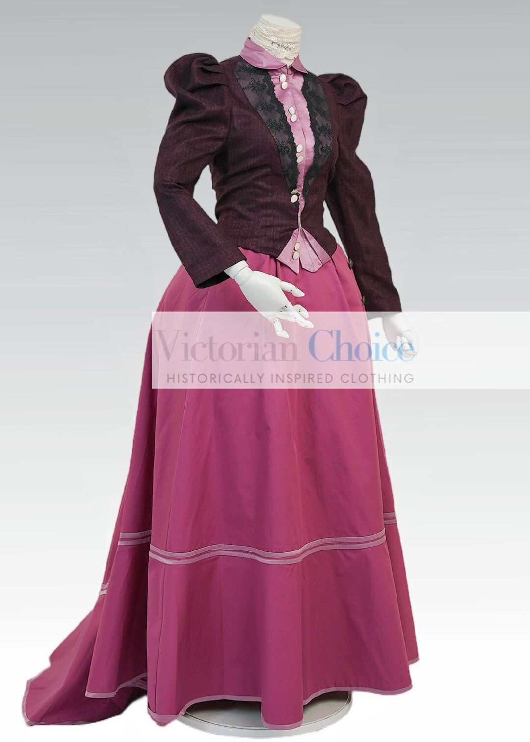 Victorian Edwardian 1890s 1900s Countess Dress, 2PC Vintage Downton ...