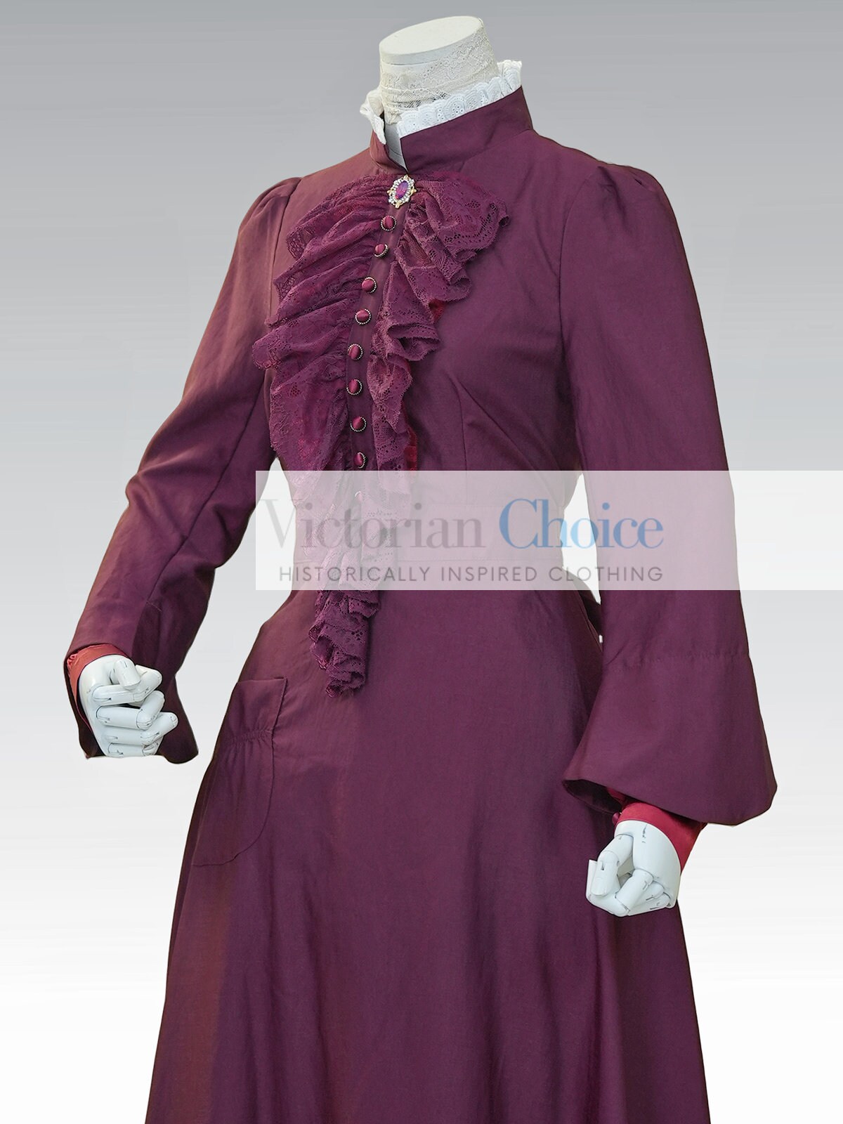 Victorian Edwardian 1900s Christmas Holiday Festive Cascade Neck Piece ...