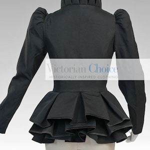 Black Edwardian Vintage Blazer, 1910s 1920s Vintage Riding Habit Jacket ...