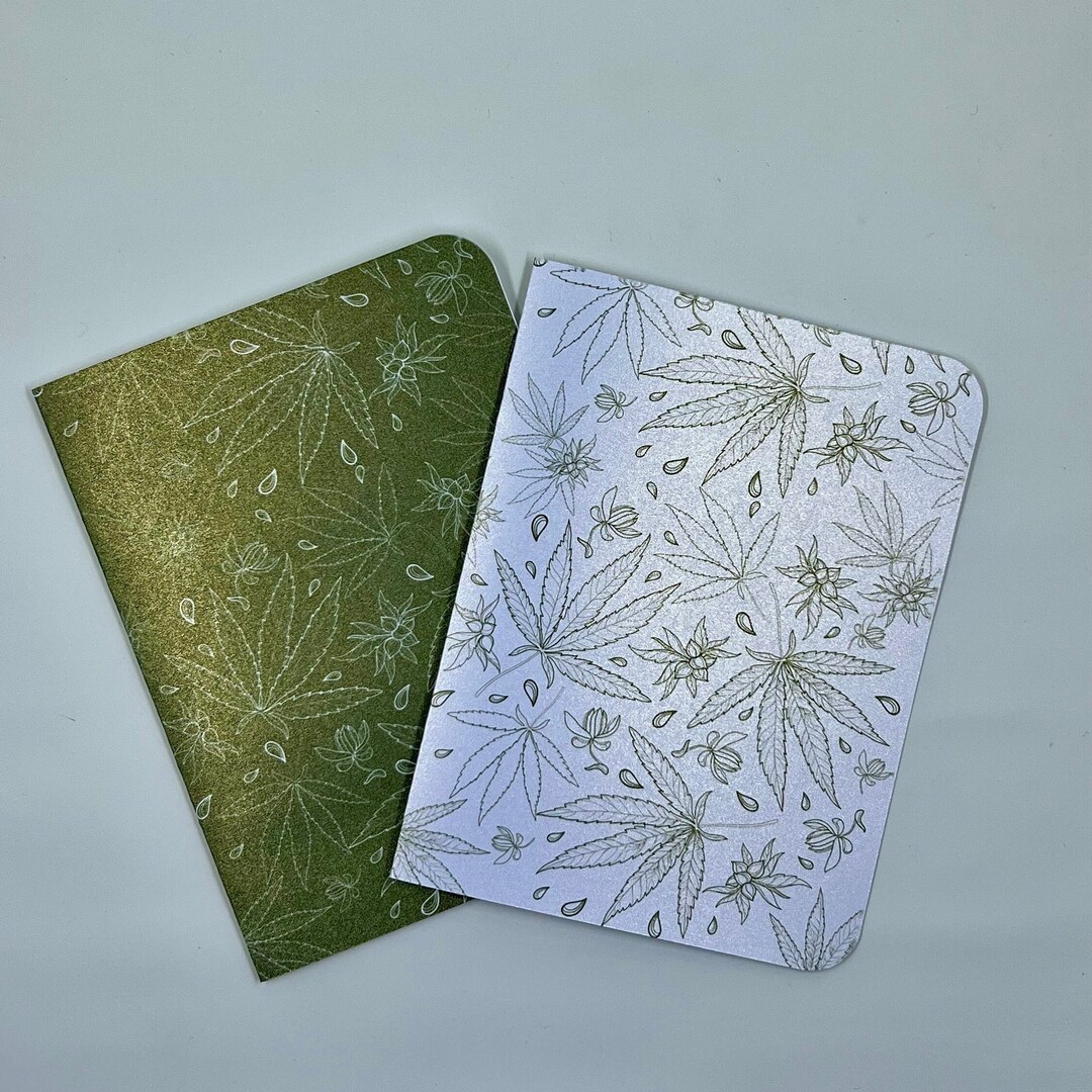 Marijuana Cannabis Weed Card White and Green Shimmer Pothead Aesthetic ...