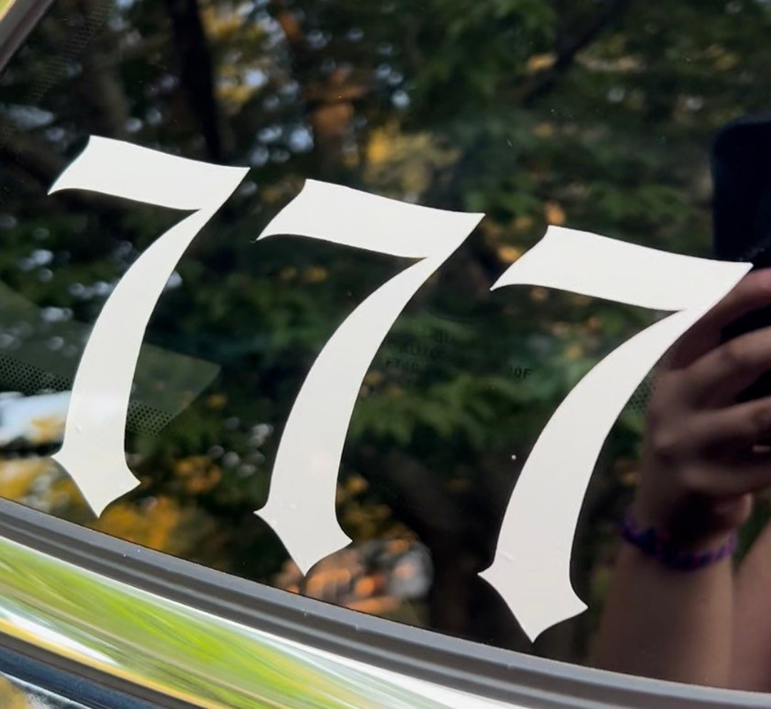 Angel Numbers Car Decal | Sacred Numbers Affirmation | Laptop, Car ...