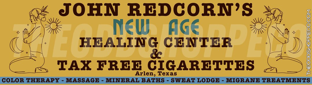 PREORDER John Redcorn's Healing Center Bumper Sticker King of the Hill ...