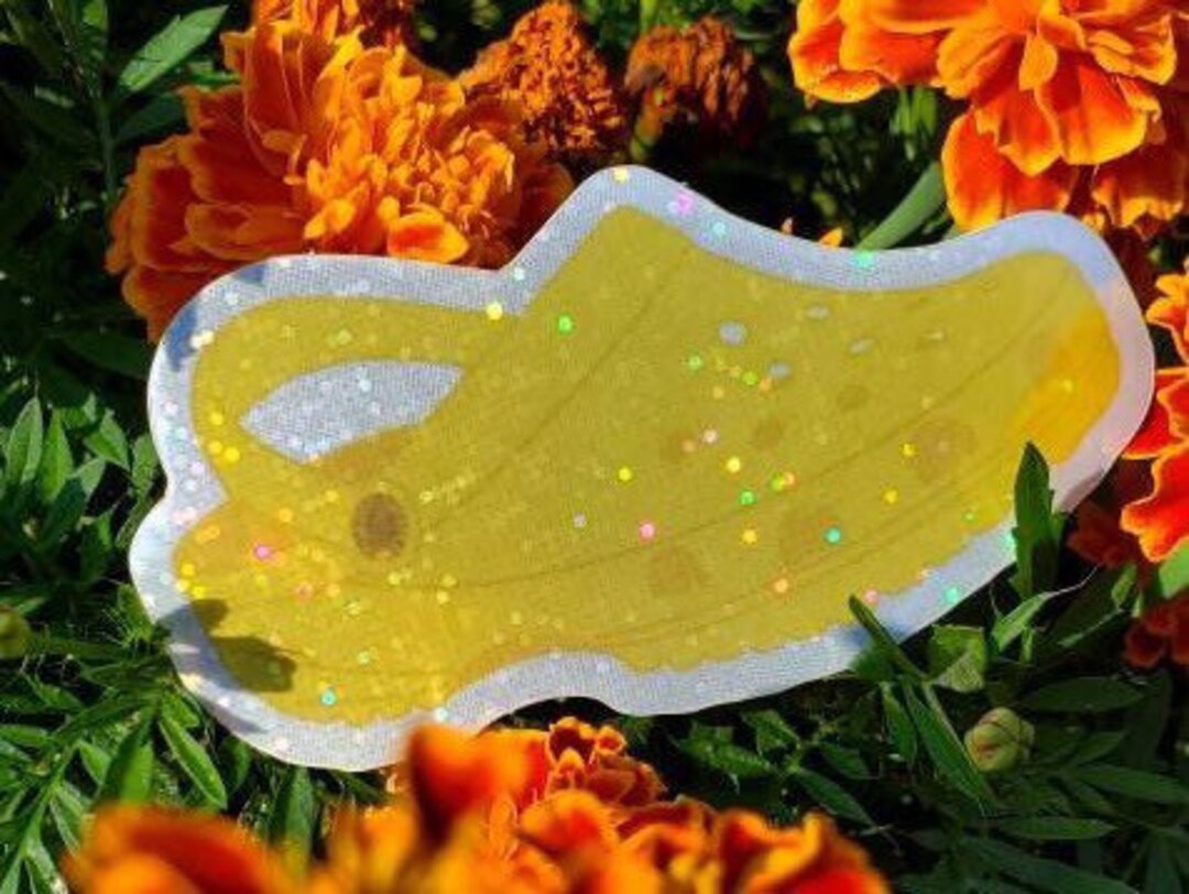 Glitter Croc Yellow Sticker - Etsy