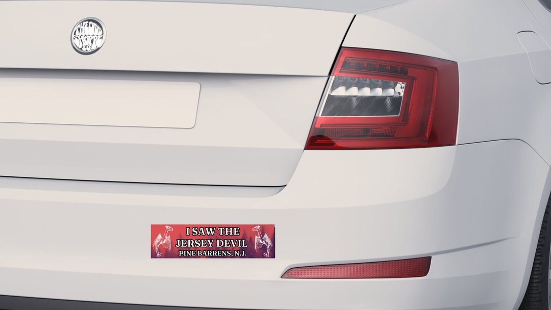 I Saw the Jersey Devil! Bumper Sticker | Joke Funny Cryptid Sticker ...