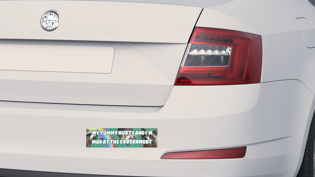 My Tummy Hurts and I’m Mad at the Government Bumper Sticker | Funny IRS ...