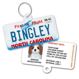 North Carolina License Plate Custom Pet ID Tag - Dog ID Tag ...