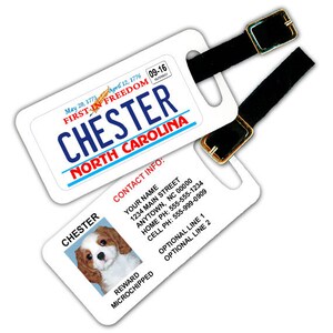North Carolina License Plate Custom Pet ID Tag - Dog ID Tag ...