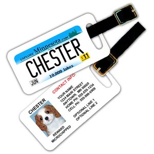 Minnesota License Plate Custom Pet ID Tag - Dog ID Tag - Personalized ...
