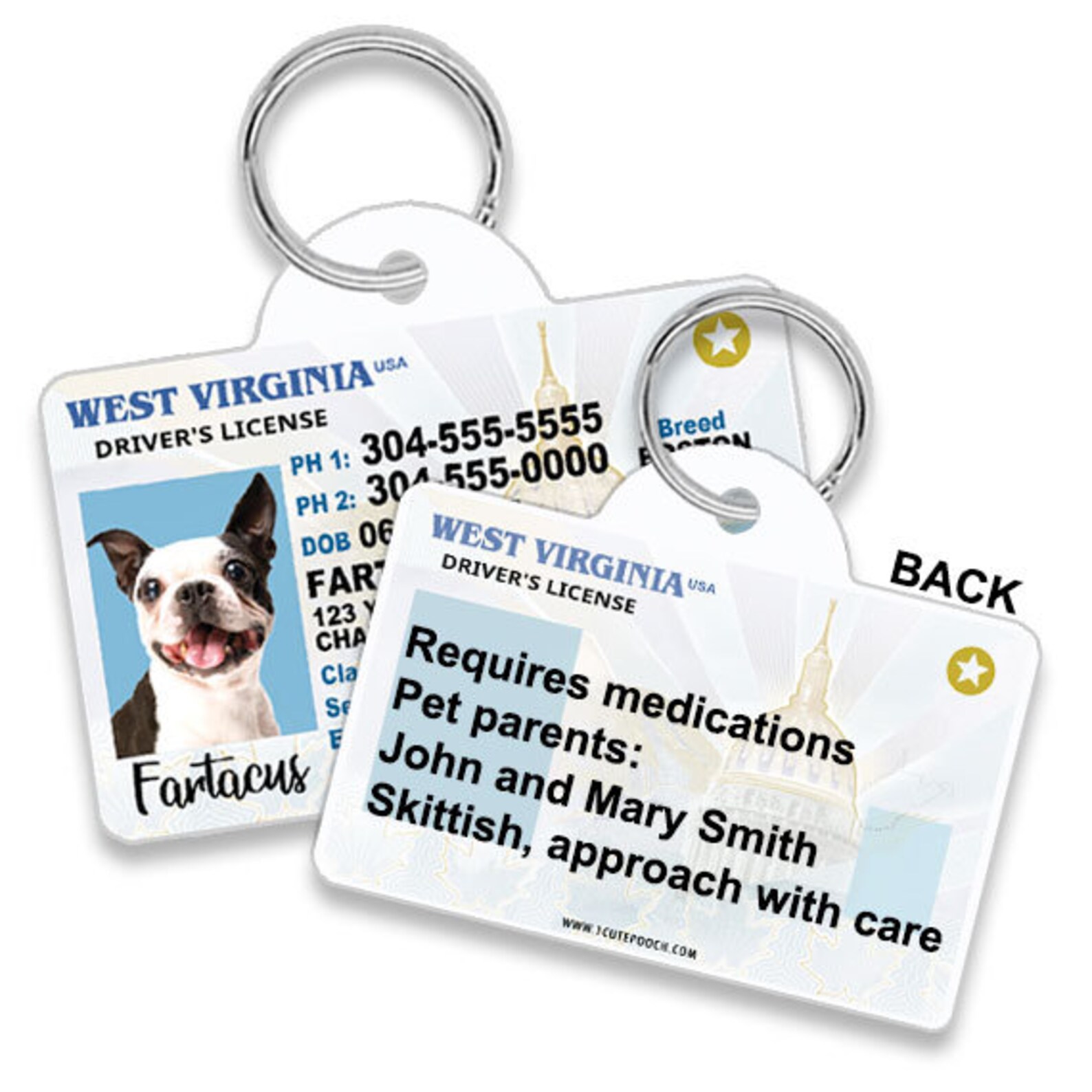 west-virginia-driver-license-custom-pet-id-tags-personalized-etsy