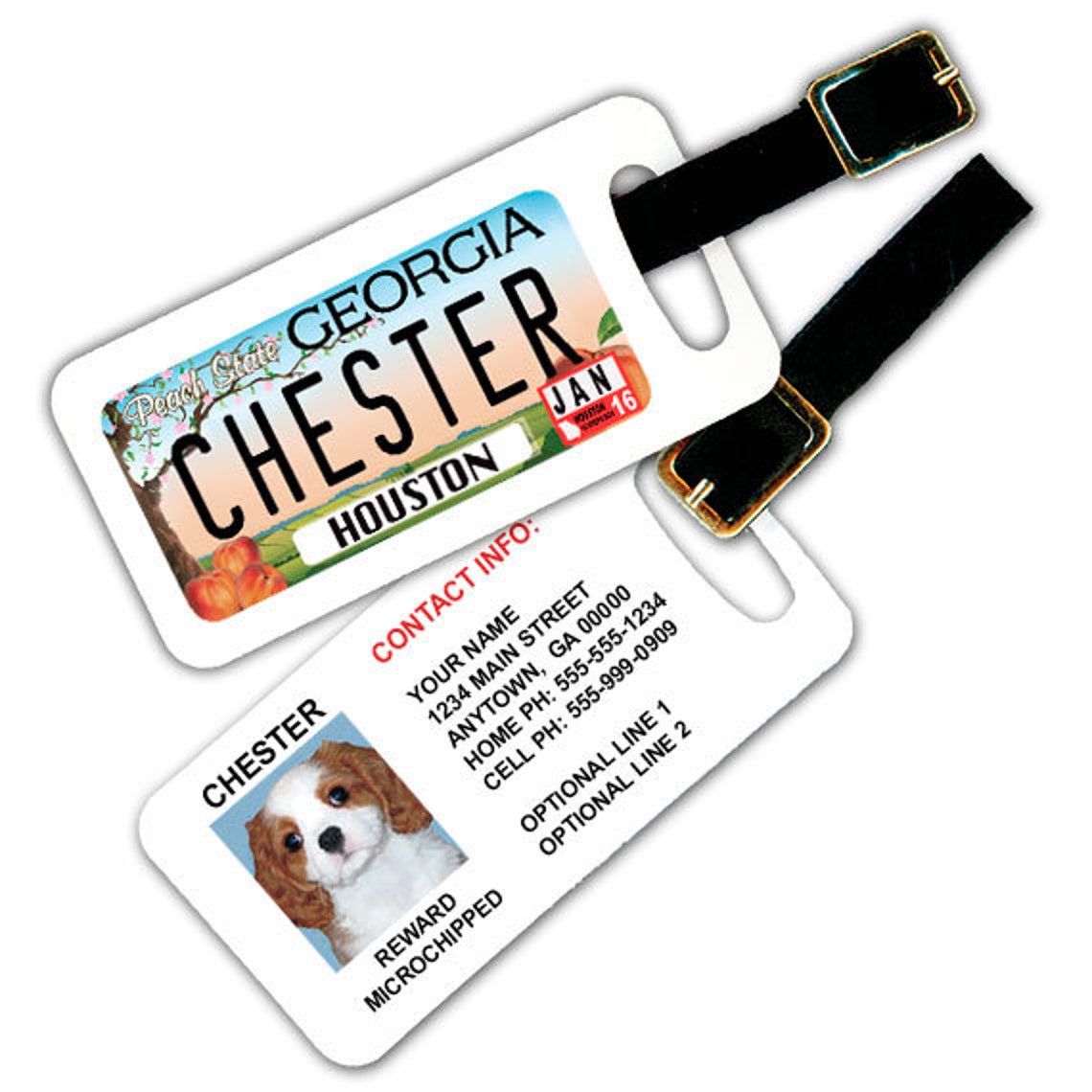 Georgia License Plate Custom Pet ID Tag - Dog ID Tag - Personalized Pet ...