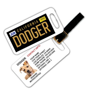 California License Plate Custom Pet ID Tag - Dog ID Tag - Personalized ...