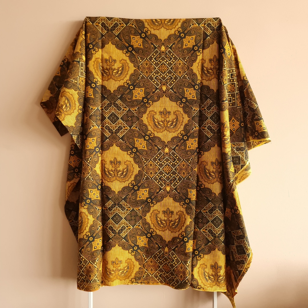 Traditional Indonesia Batik Sarong Brown Sogan Floral Truntum Classic ...