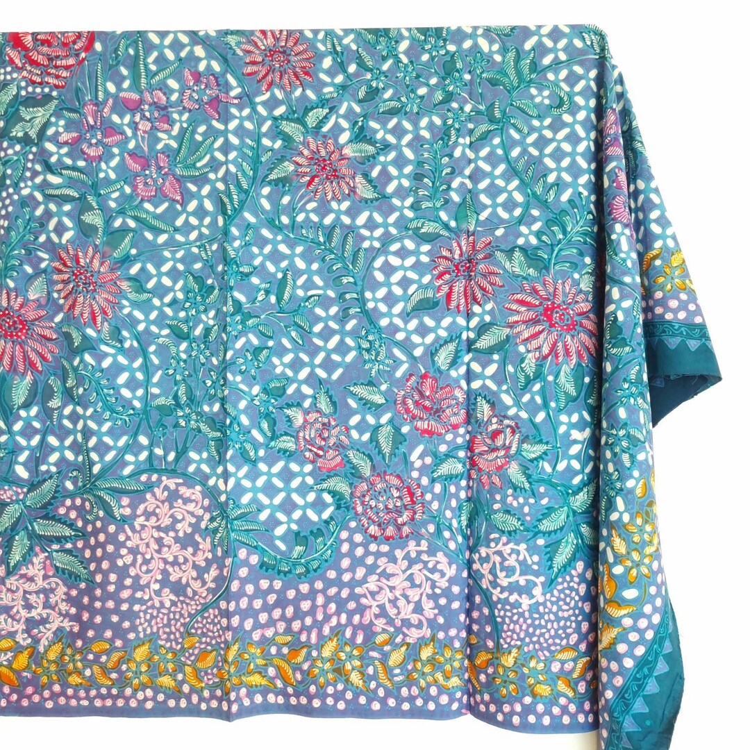 Indonesian Batik Tulis Bird Flower Oriental Tapestry 100% Cotton Hand ...