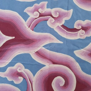 Indonesia Batik Tulis Mega Mendung/cloud Pastel Pink Blue 9 Shades ...