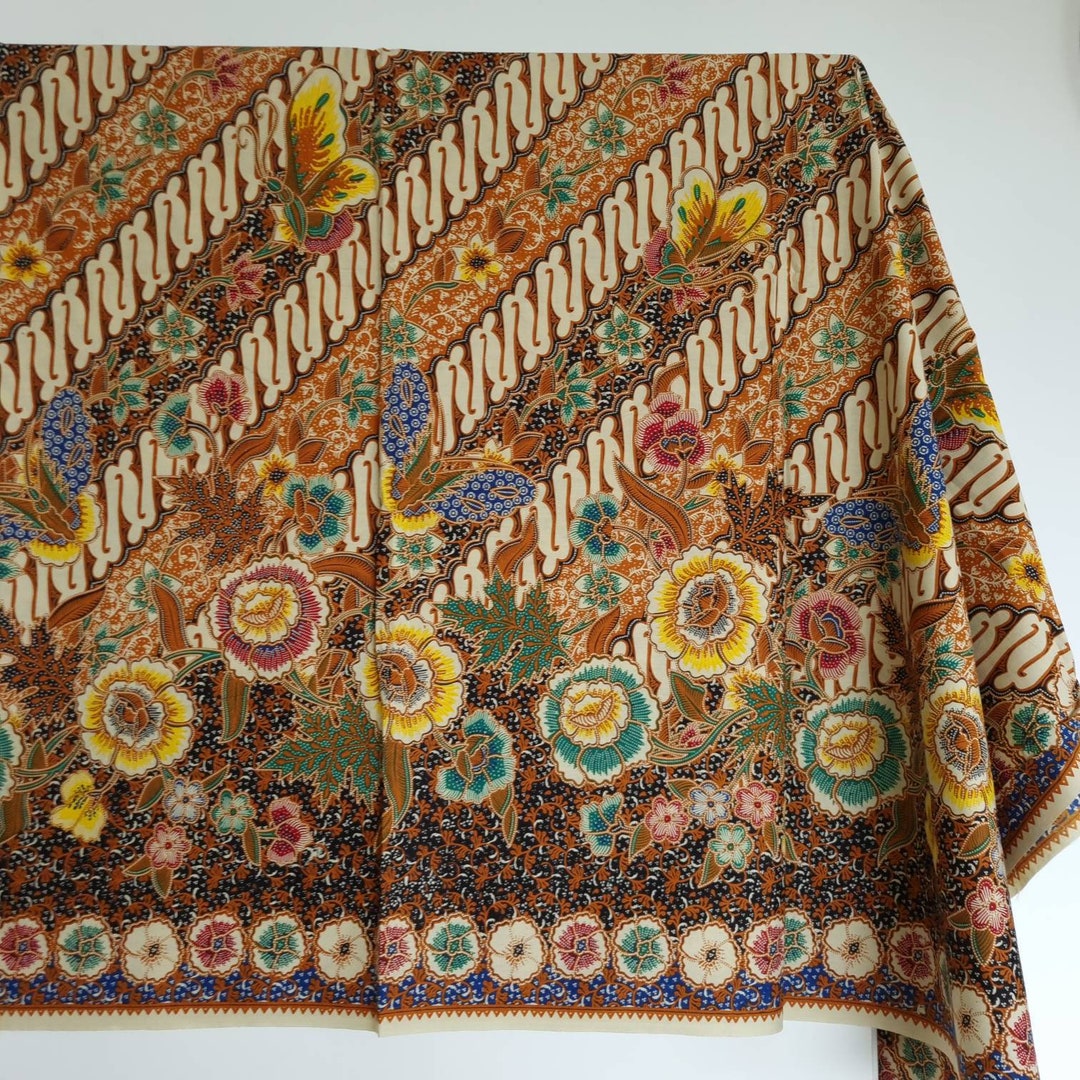CLEARANCE Indonesian Batik Fabric Classic, Hand Print Motif Floral ...