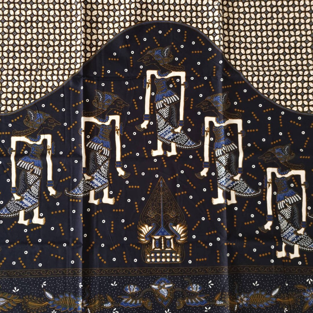 CLEARANCE Indonesian Batik Fabric Handprint Wayang Shinta Shadow Puppet ...