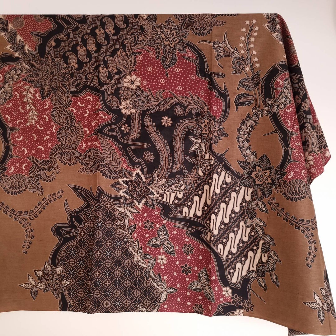 CLEARANCE Indonesian Printed Batik Fabric for Kaftan/lounge Wear Earthy ...