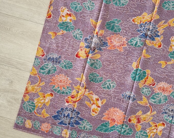 Indonesia Batik Sarong Fabric/peranakan Purple Blue 100% Cotton Hand ...
