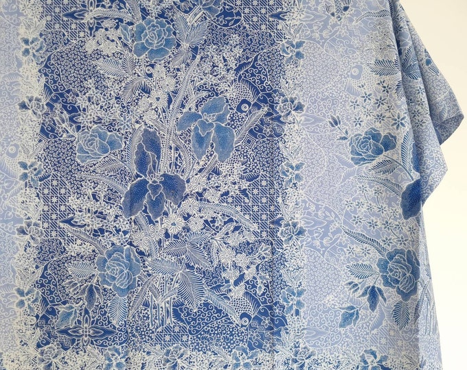 Indonesia Batik Sarong Fabric/peranakan 100% Cotton Hand Stamped Floral ...