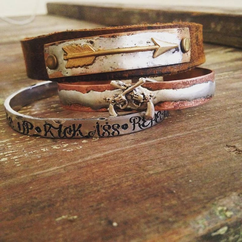 Double Pistol Copper Cuff Bohemian Hippie Cowgirl Gypsy Cuff - Etsy